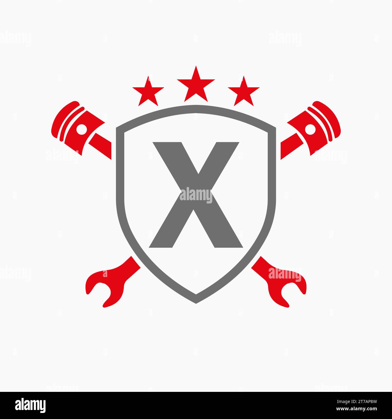 Repair Logo On Letter X Vector Template. Automotive Mechanic Symbol ...