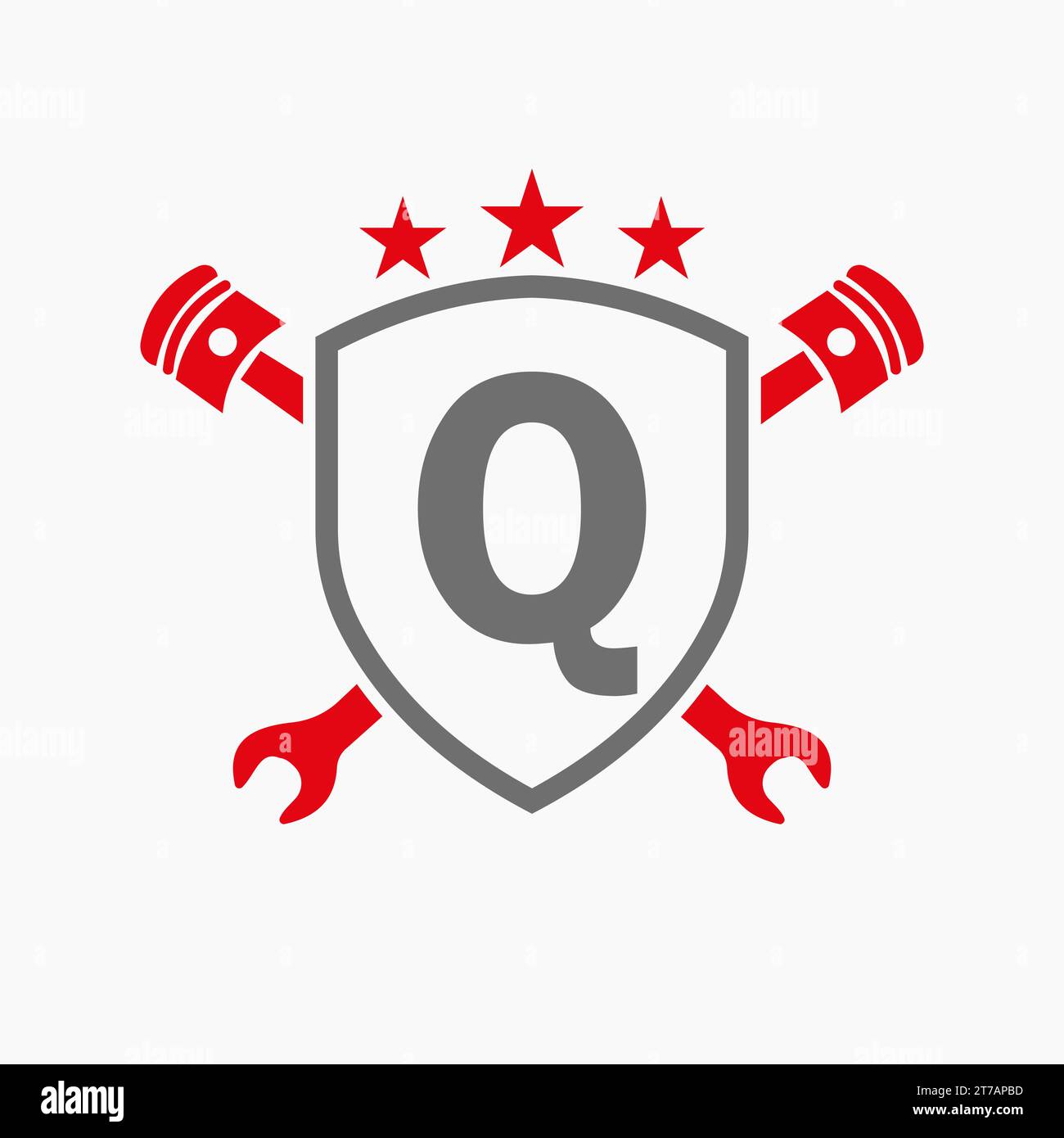 Repair Logo On Letter Q Vector Template. Automotive Mechanic Symbol ...