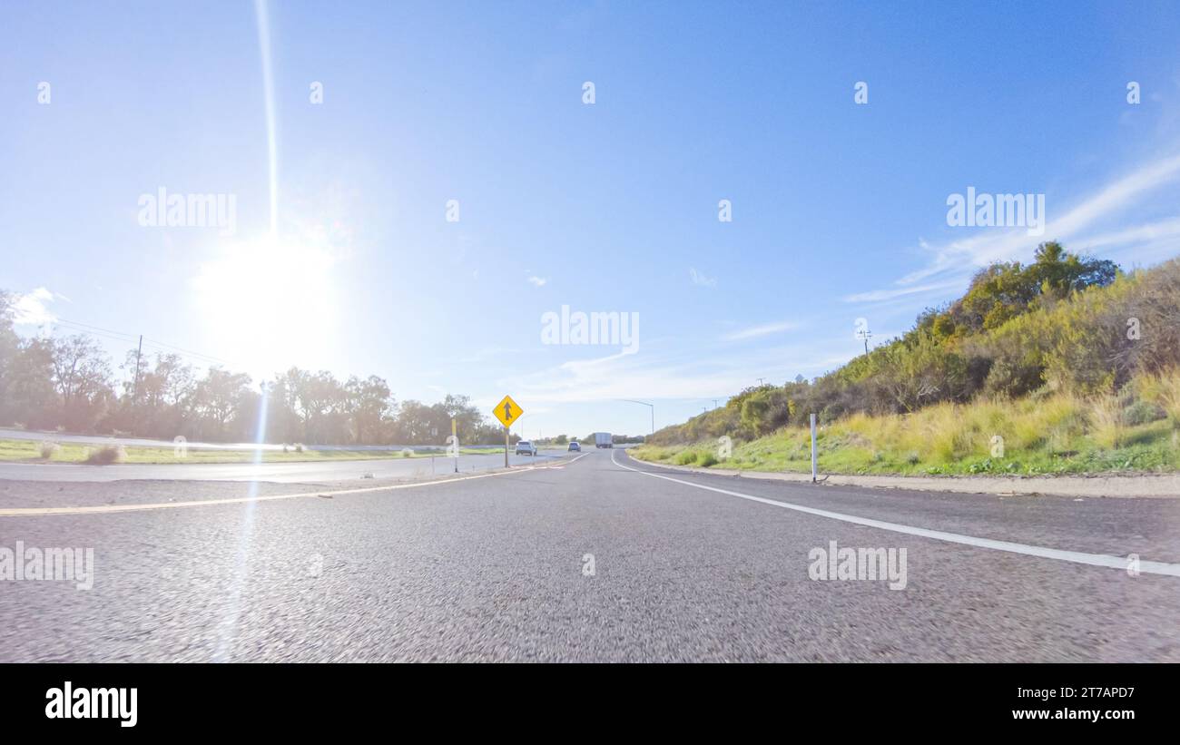 Daytime Journey on HWY 101 Near California Coast Stock Photo - Alamy