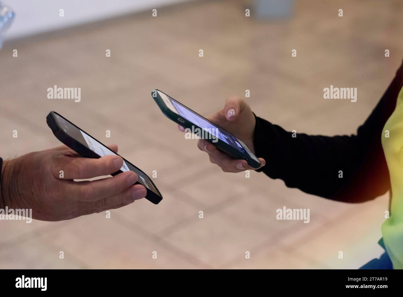 Event QR code ticket scanning before begining of business conference ...