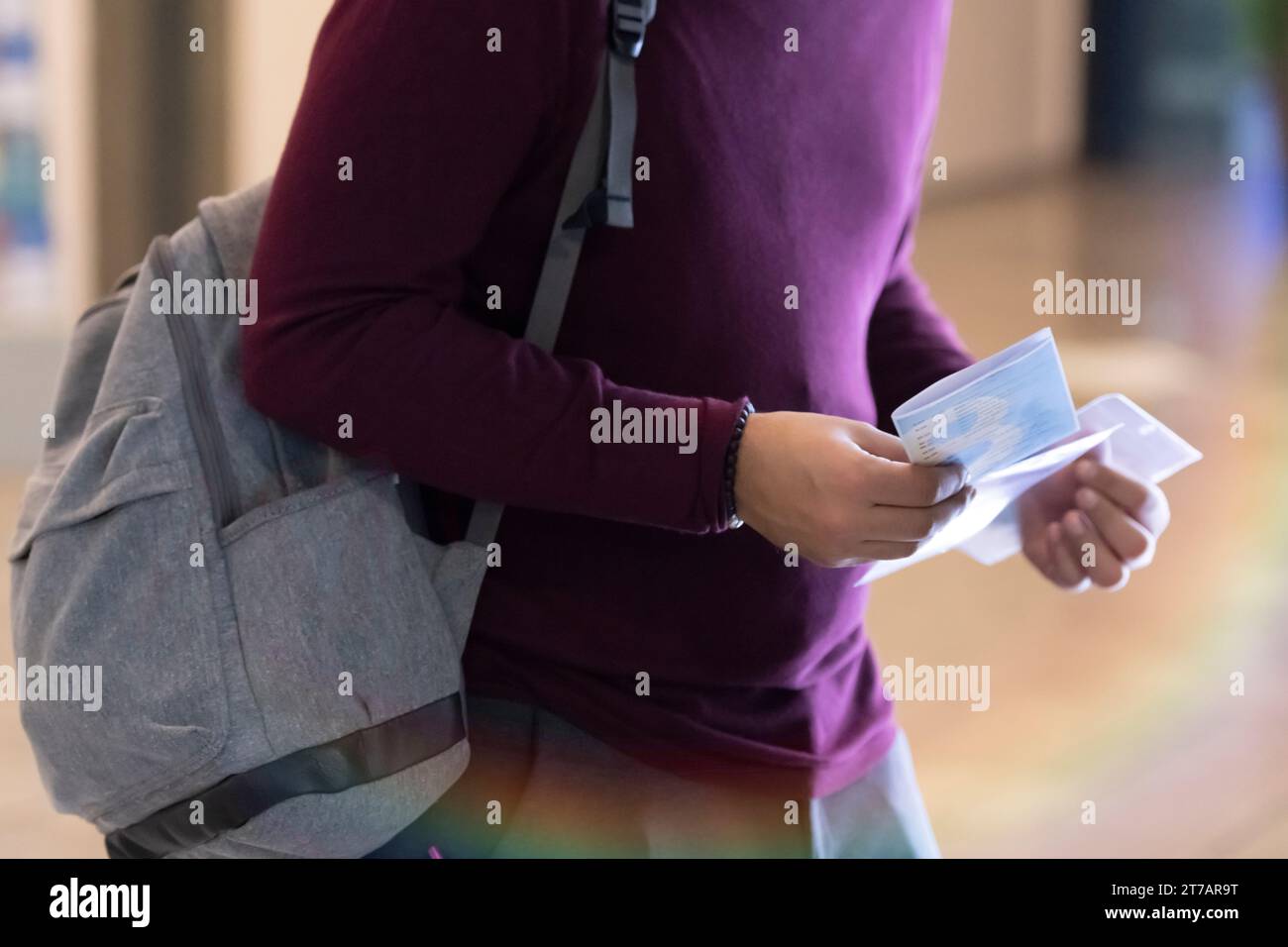 Event QR code ticket scanning before begining of business conference ...