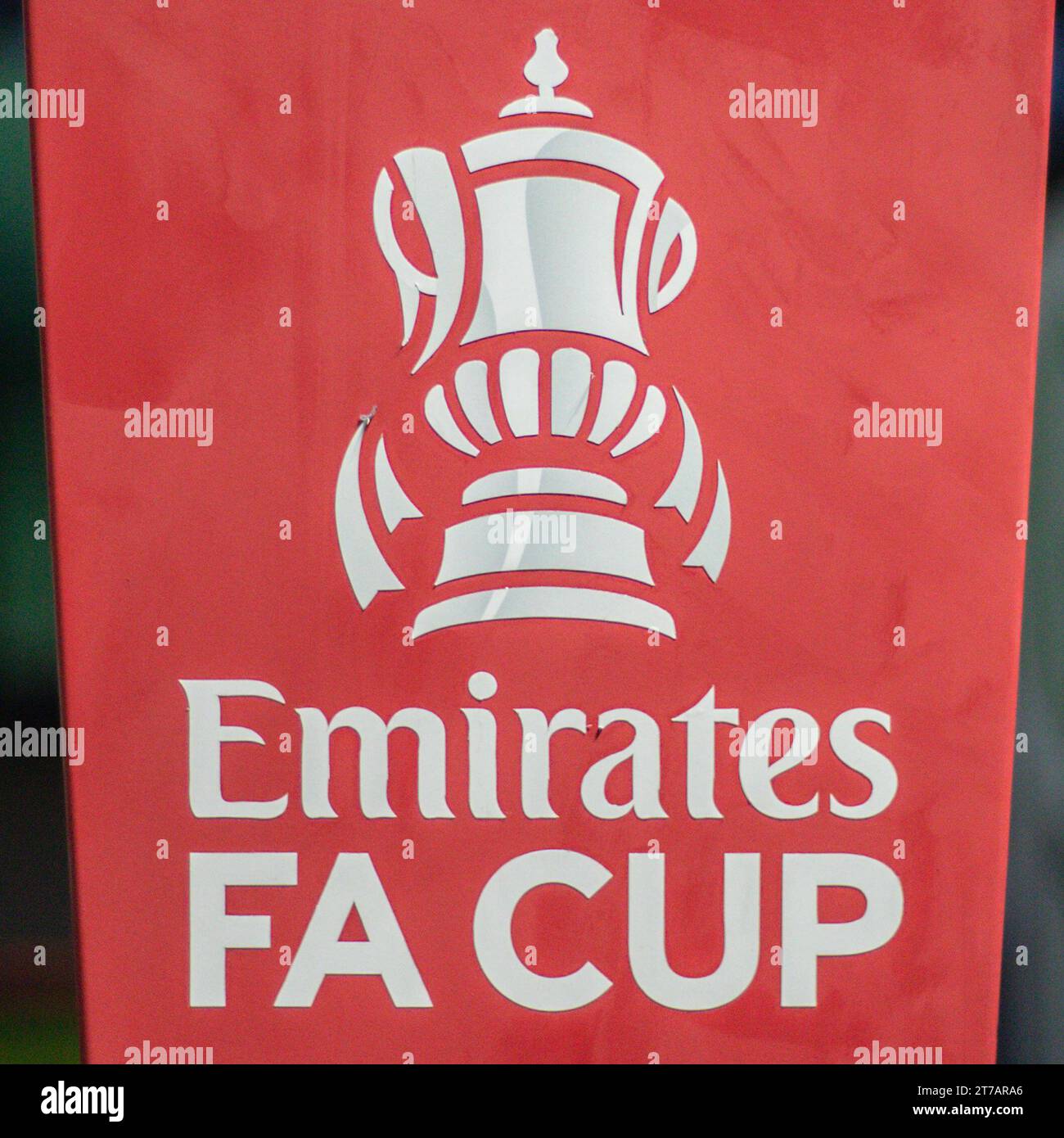An Emirates FA Cup banner during the Emirates FA Cup match Horsham FC ...