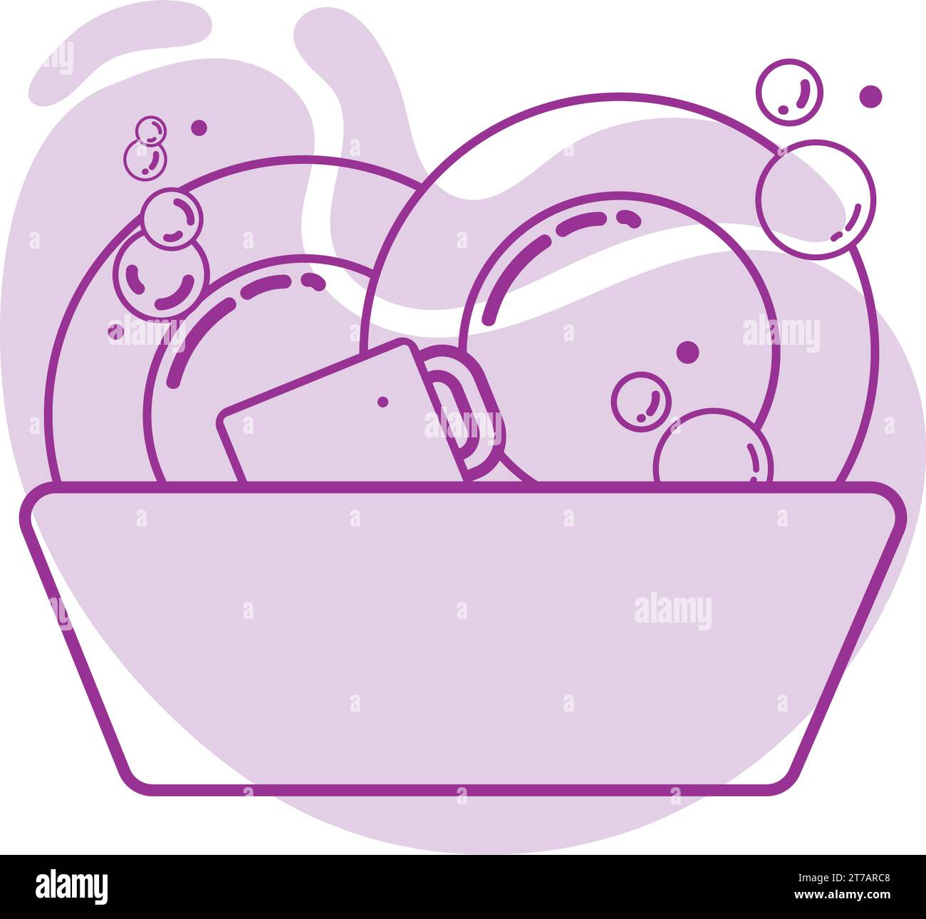 Isolated stack of cleaned dishes icon Vector Stock Vector Image & Art ...