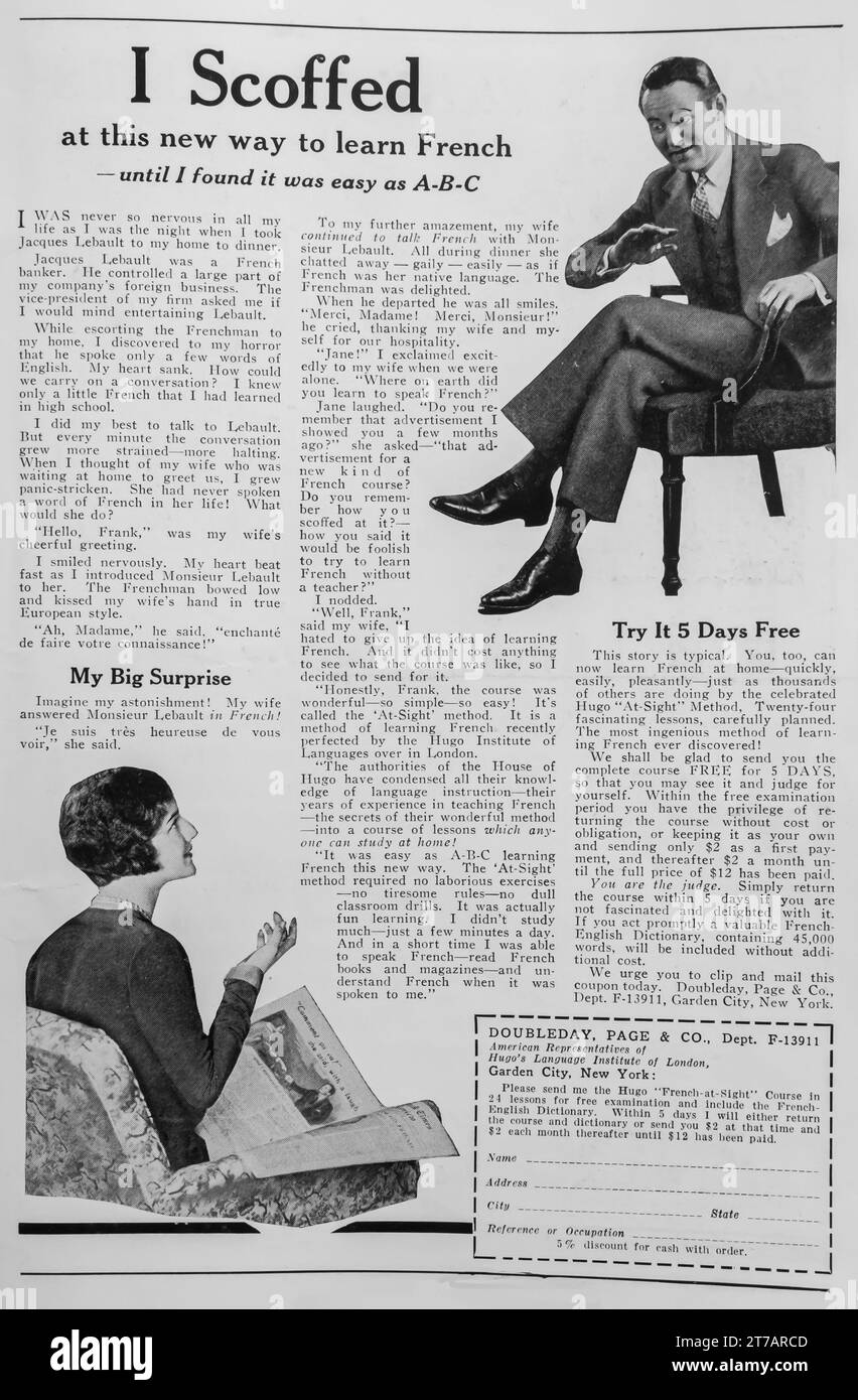 1927 Doubleday, Page & Co - Hugo's Language Institute of London ...