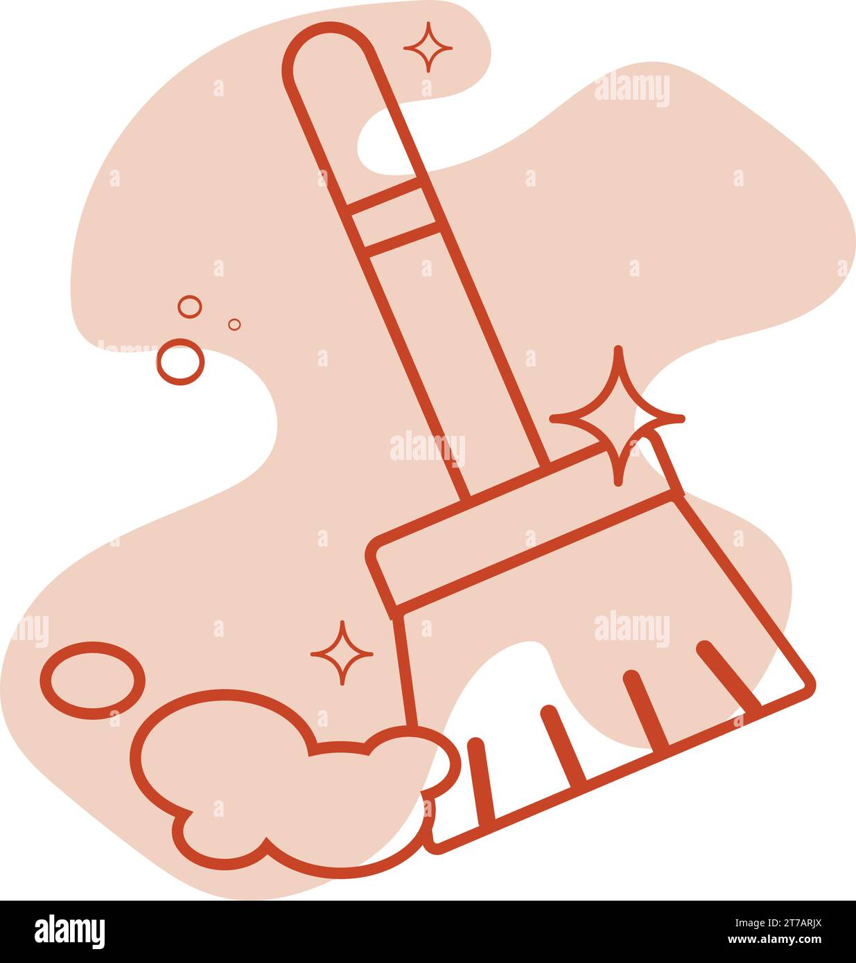 Isolated wooden shiny broom clean icon Vector Stock Vector Image & Art ...