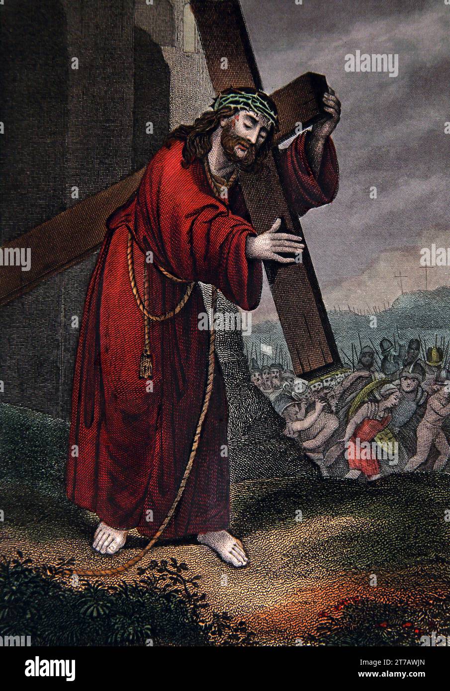 Illustration of Christ Bearing the Cross (John XIX.17) from the Self ...