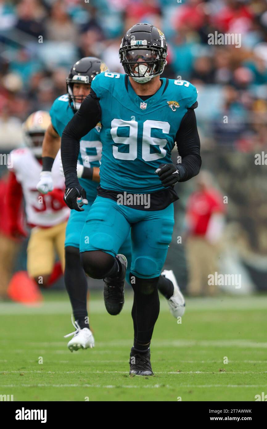 Jacksonville Jaguars defensive end Adam Gotsis (96) in action during an ...