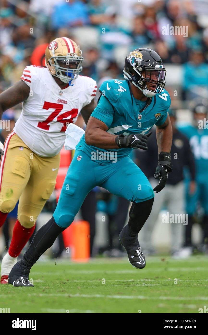 Jacksonville Jaguars linebacker Travon Walker (44) in action during an ...