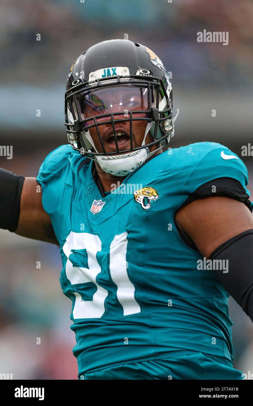 Jacksonville Jaguars linebacker Dawuane Smoot (91) in action during an ...