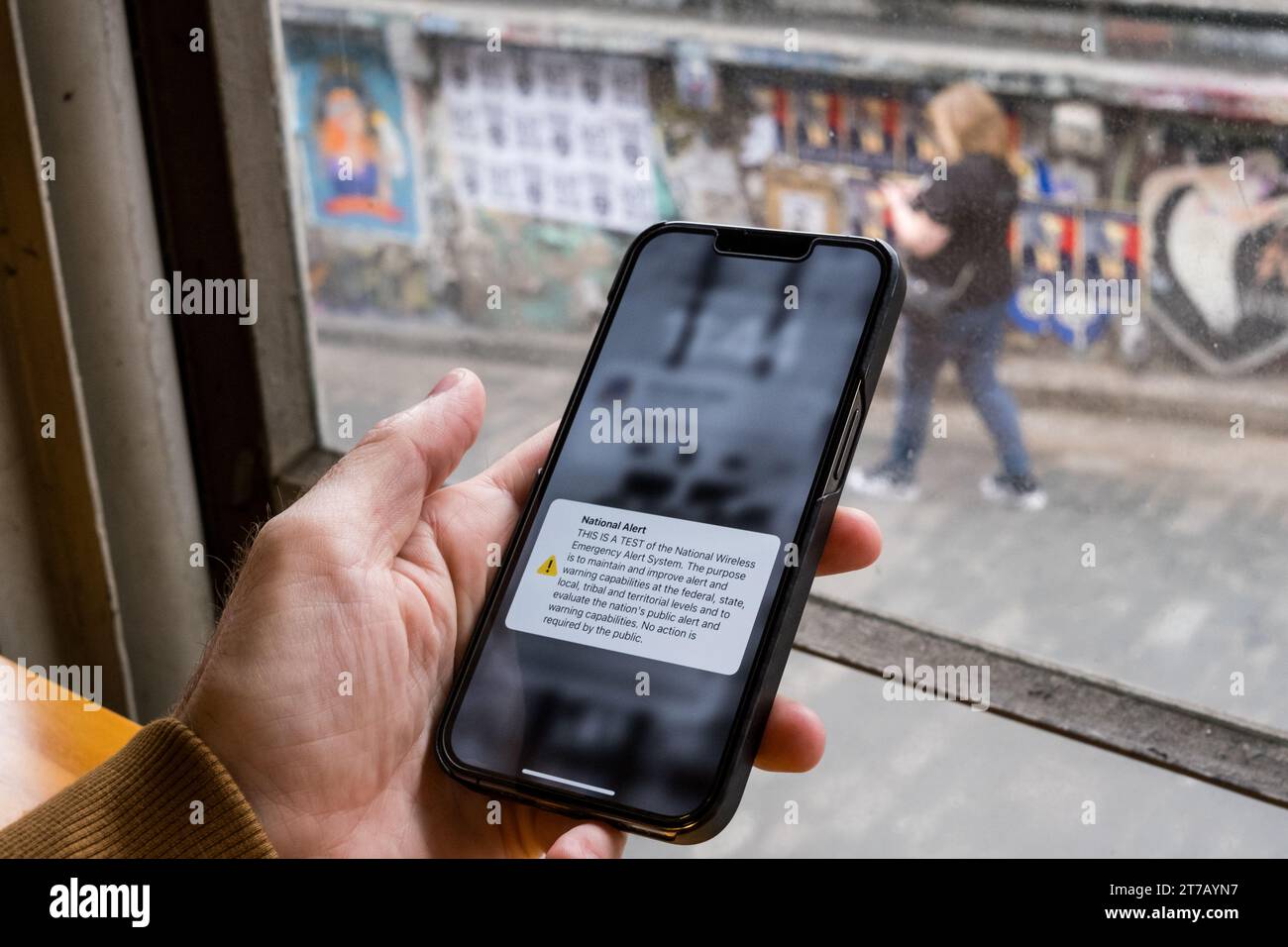 Seattle, USA. 4 Oct, 2023. The national wireless emergency alert system ...