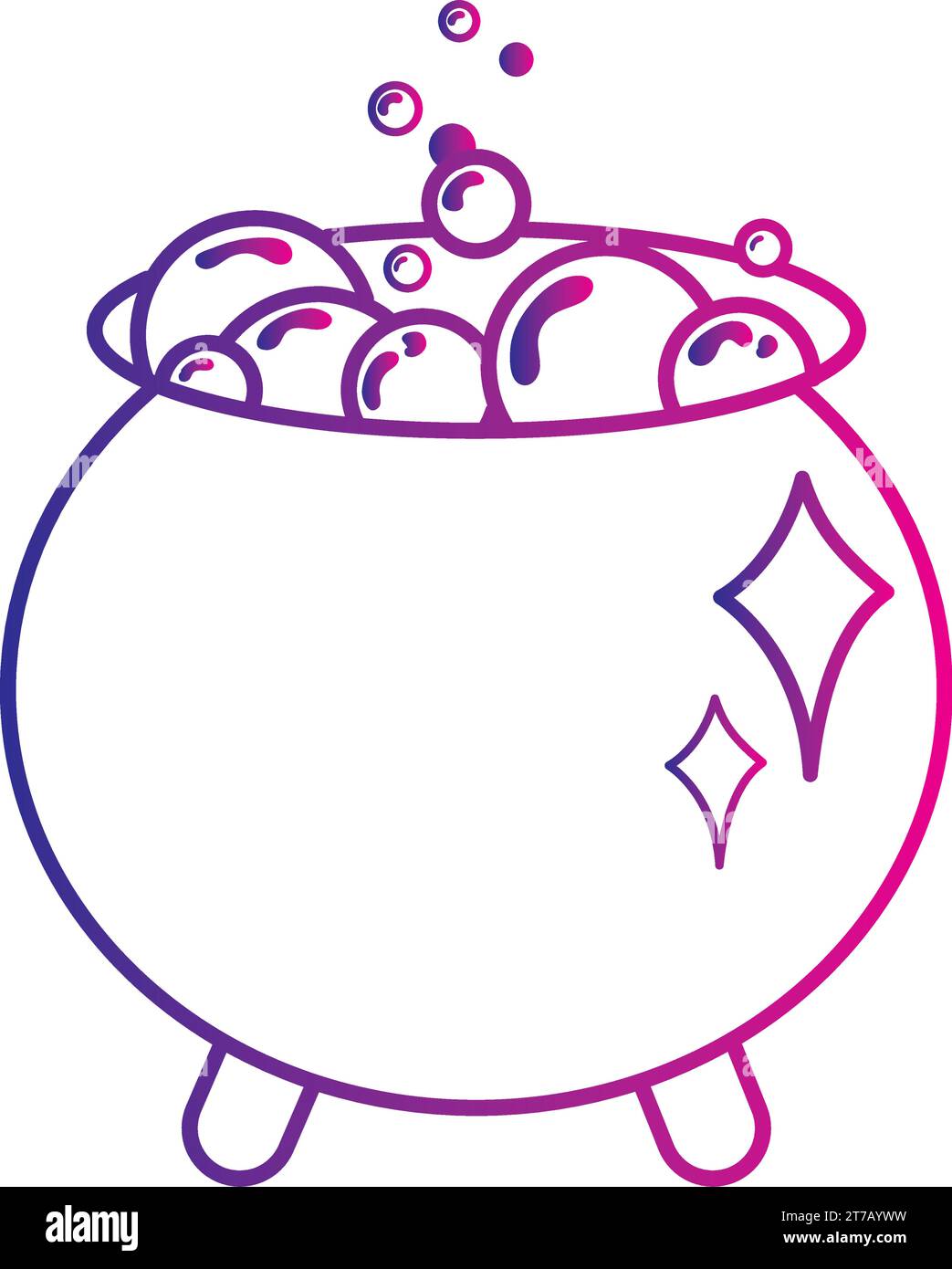 Isolated colored witch alchemy cauldron icon Vector illustration Stock ...