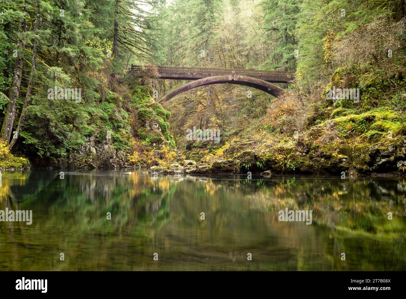This is the footbridge at Moulton Falls Regional Patk in Washington ...