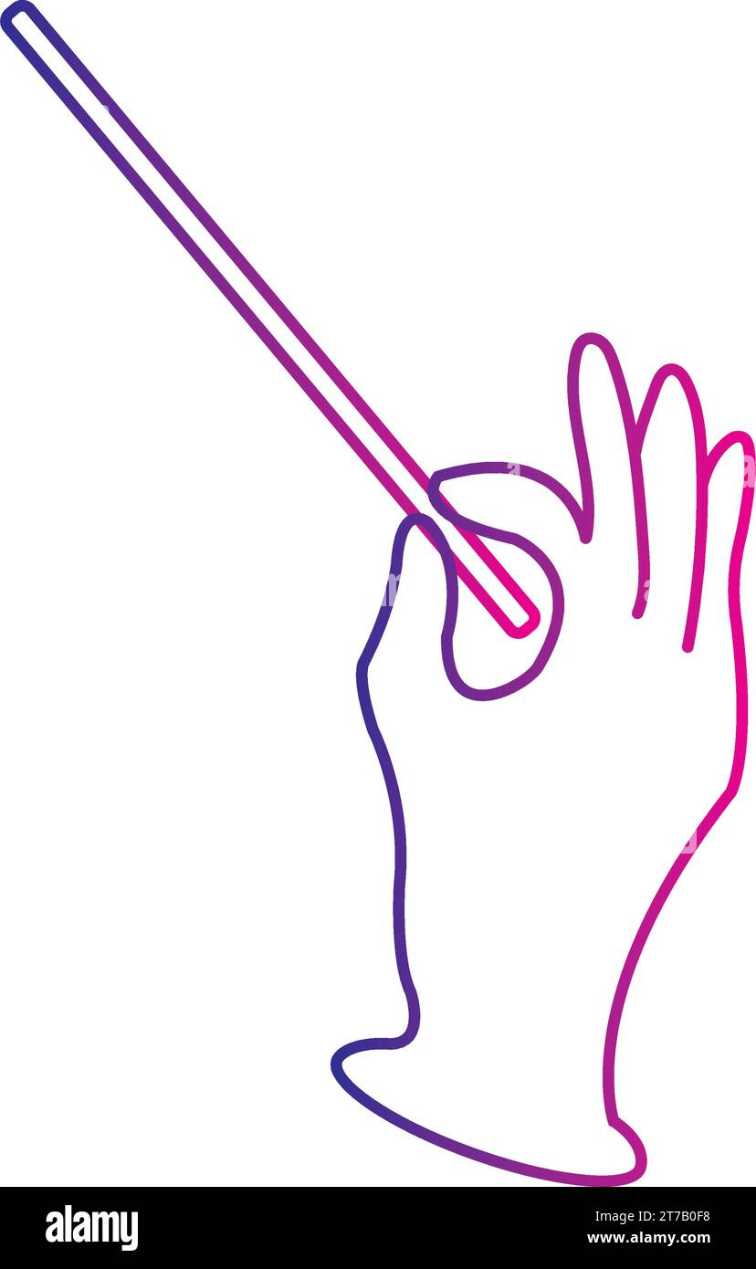 Isolated hand holding a magician hand magic icon Vector Stock Vector ...