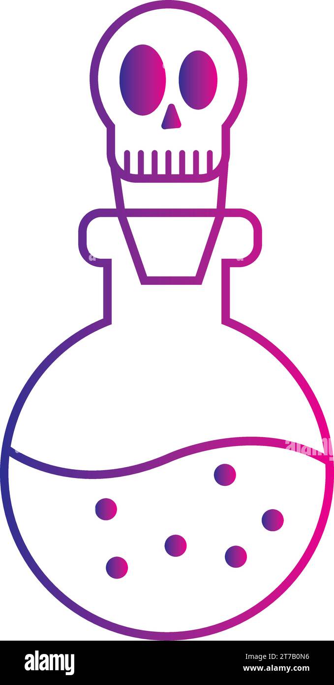 Isolated death potion on a bottle magic icon Vector Stock Vector Image ...