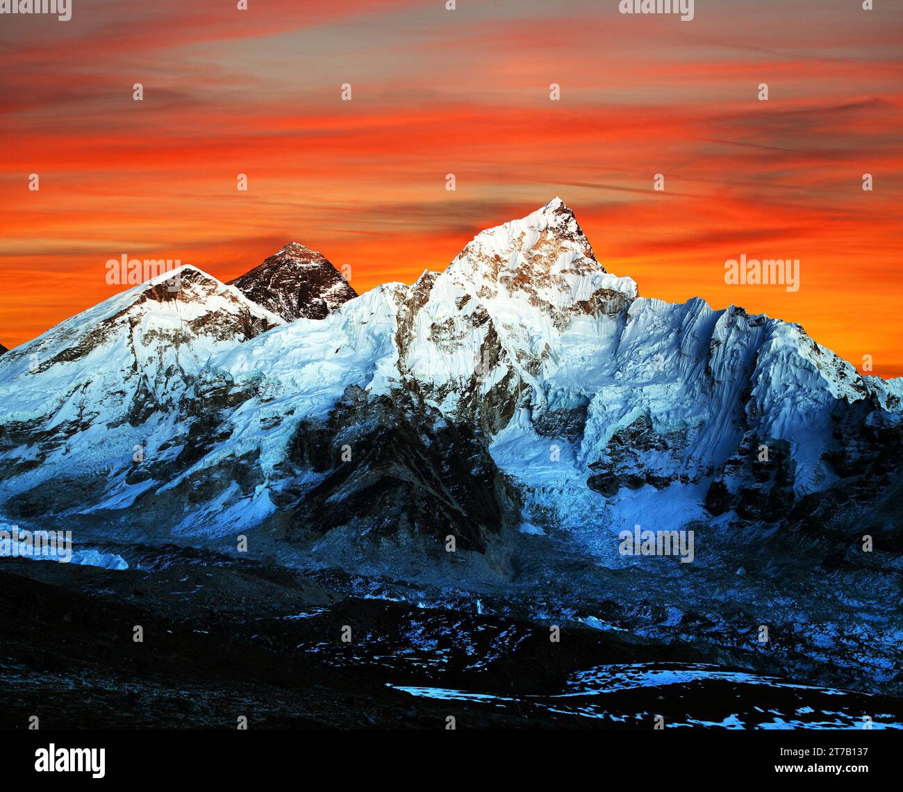 Everest sunset seen from hi-res stock photography and images - Alamy