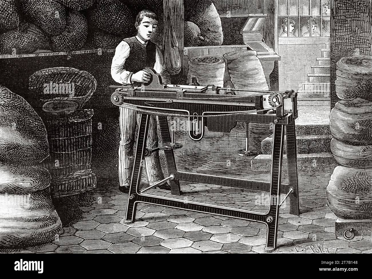 Old fashioned wood cutting machine hi-res stock photography and images ...