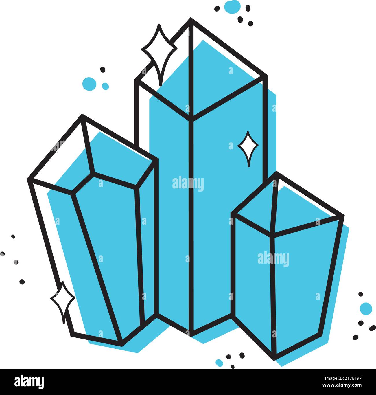Isolated colored mineral stone magic icon Vector Stock Vector Image ...