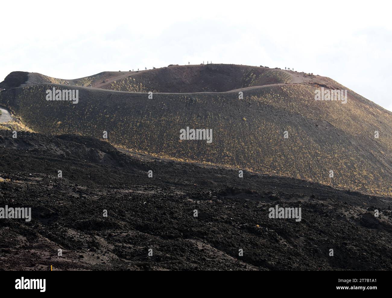 crater, Mount Etna, stratovolcano, composite volcano, Sicily, Sicilia ...