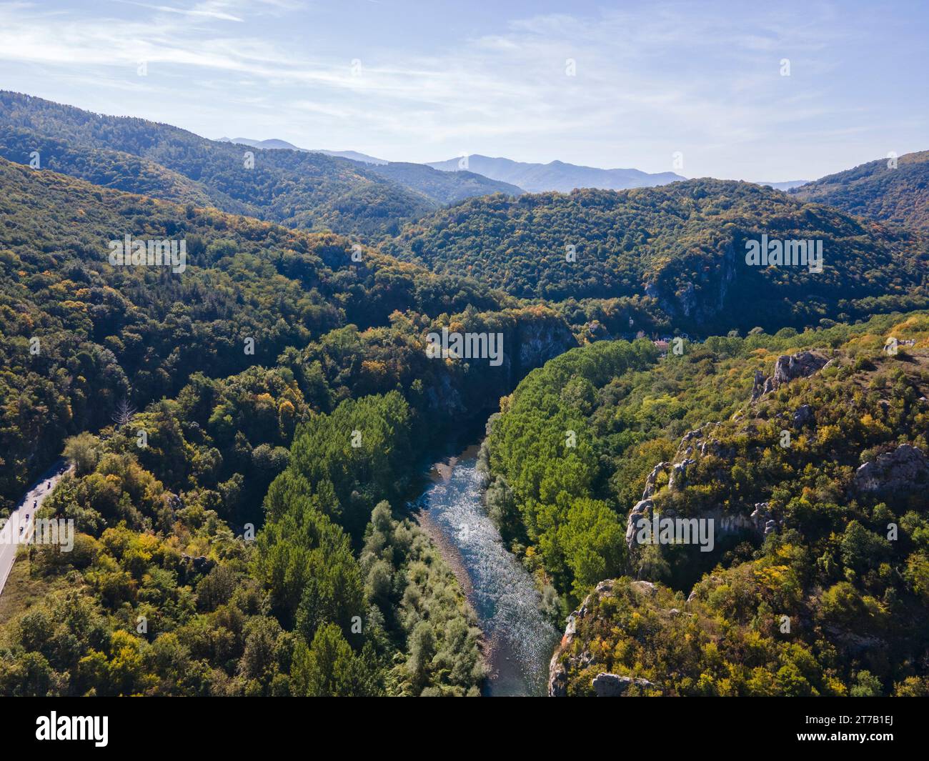 Amazing Aerial view of iskar gorge near, Balkan Mountains, Bulgaria ...