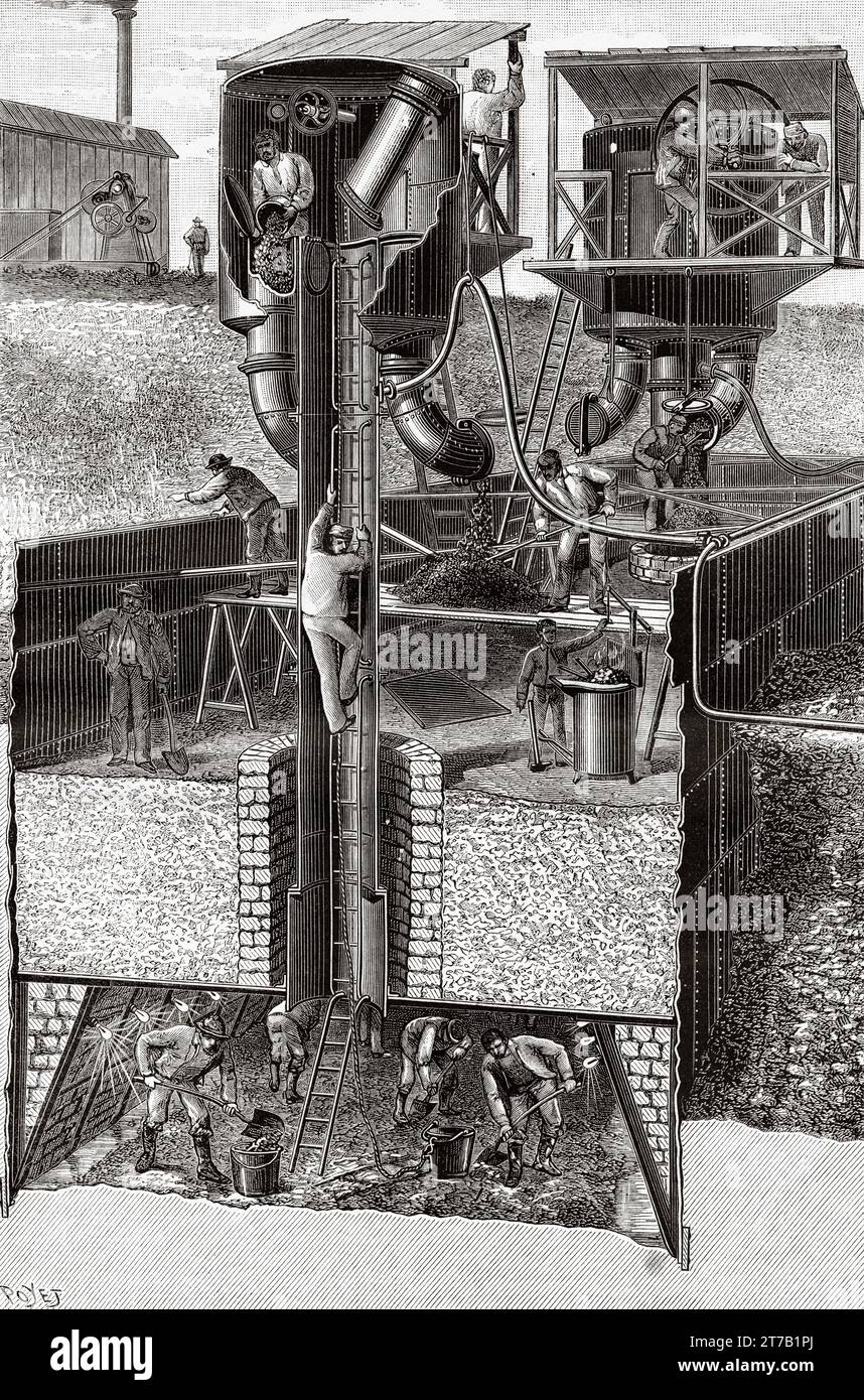 Construction tour eiffel workers hi-res stock photography and images ...