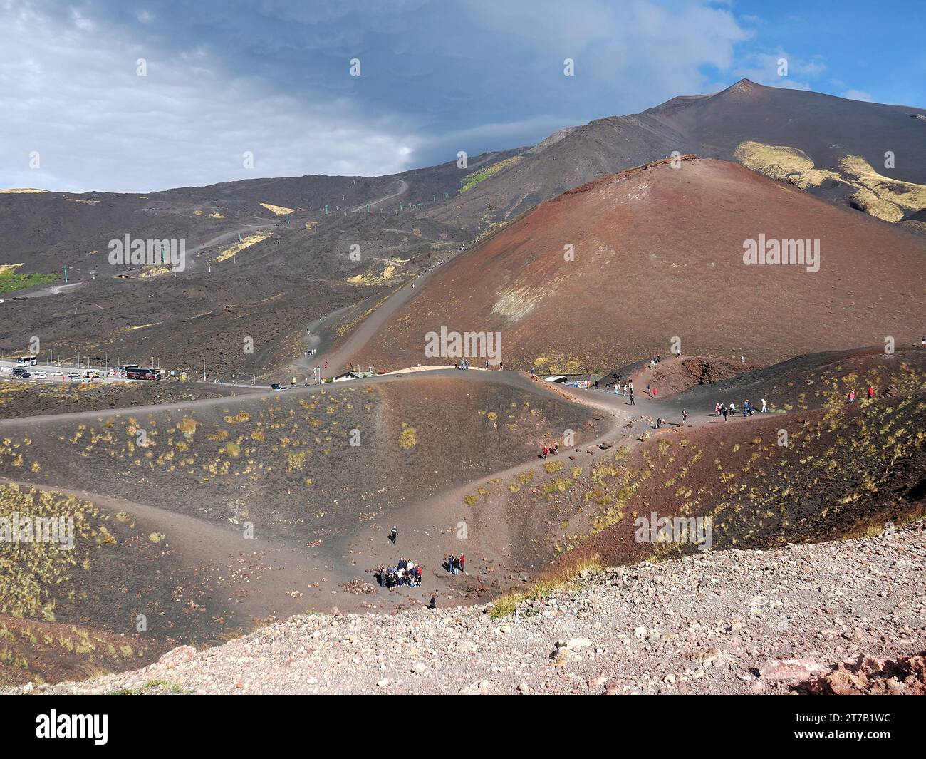crater, Mount Etna, stratovolcano, composite volcano, Sicily, Sicilia ...