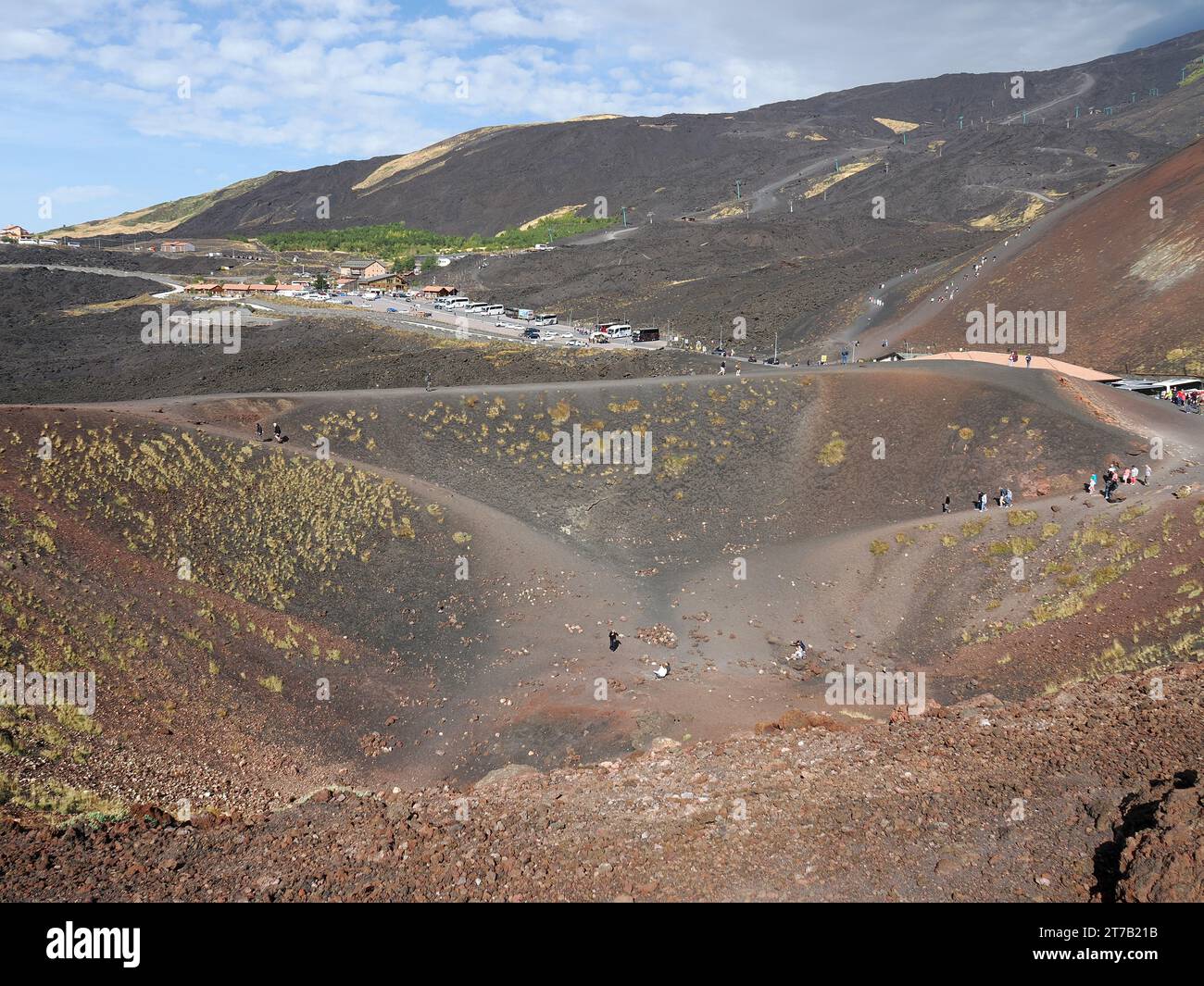 crater, Mount Etna, stratovolcano, composite volcano, Sicily, Sicilia ...
