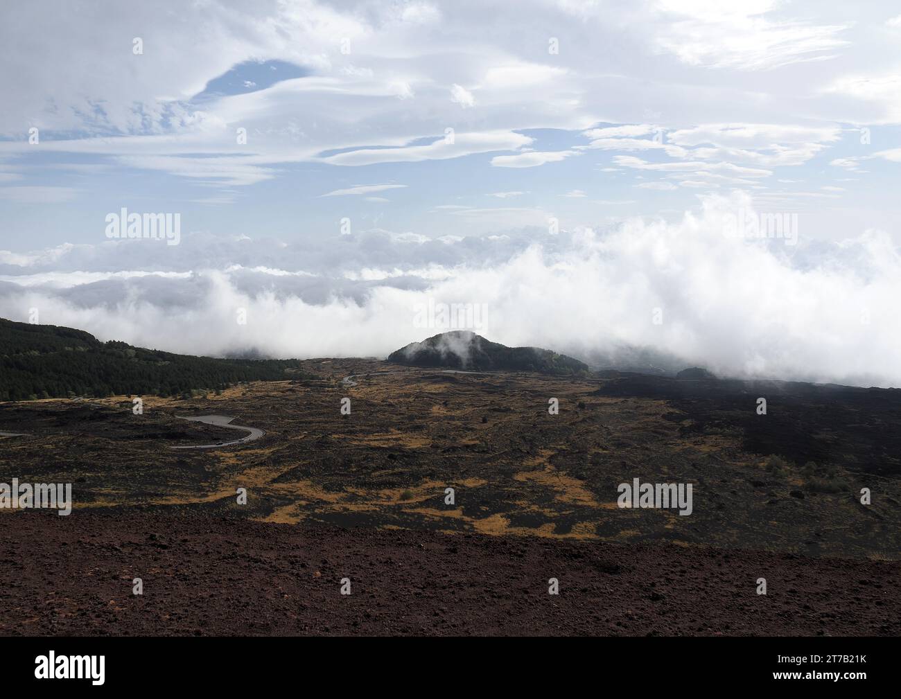 Mount Etna, stratovolcano, composite volcano, Sicily, Sicilia, Sizilien ...