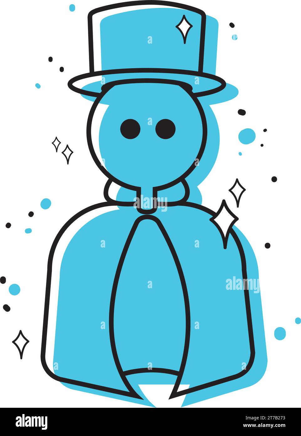 Isolated abstract magician character magic icon Vector Stock Vector ...