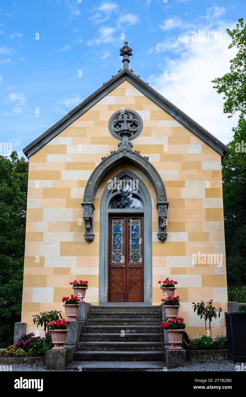 Salenstein, Switzerland - july 23, 2023: Picturesque castle Chapel in ...