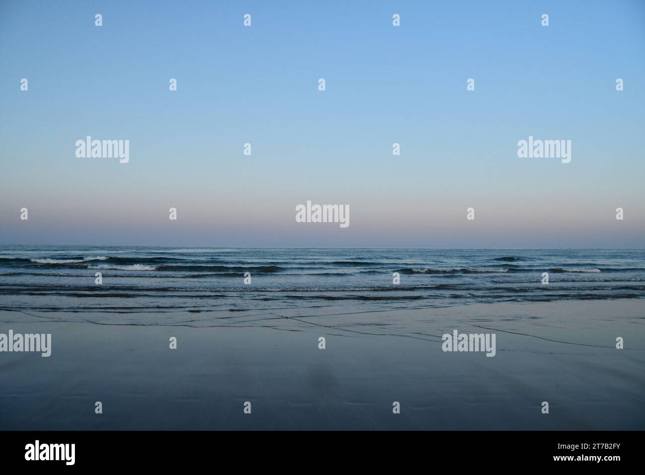 Sunset over the sea, Clonea Beach, Co. Waterford, Ireland Stock Photo ...