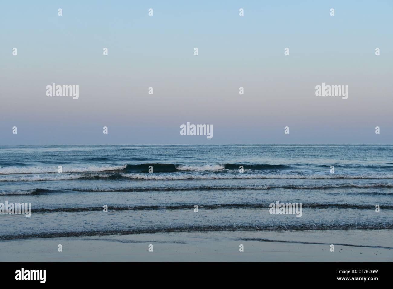 Sunset over the sea, Clonea Beach, Co. Waterford, Ireland Stock Photo ...