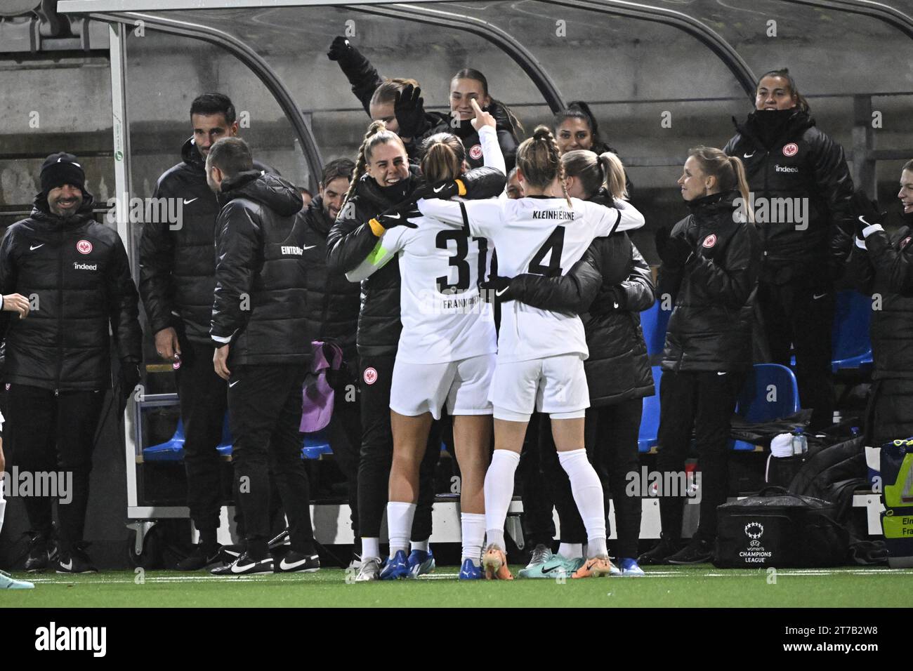 Malmo, Sweden November 14, 2023. Eintracht Frankfurt's Tanja Pawollek ...