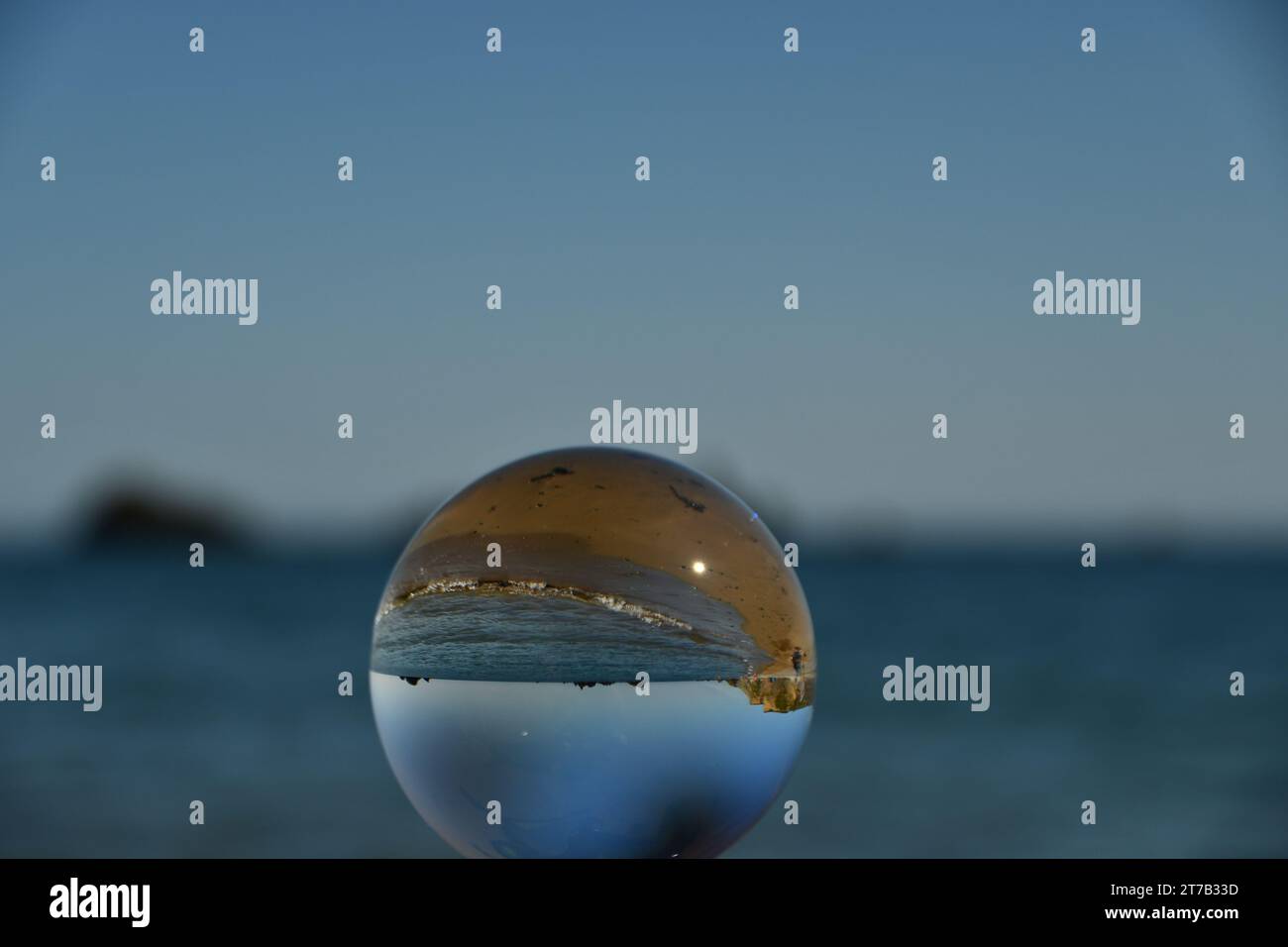 Spherical glass ball, Kilfarrasy beach Stock Photo - Alamy
