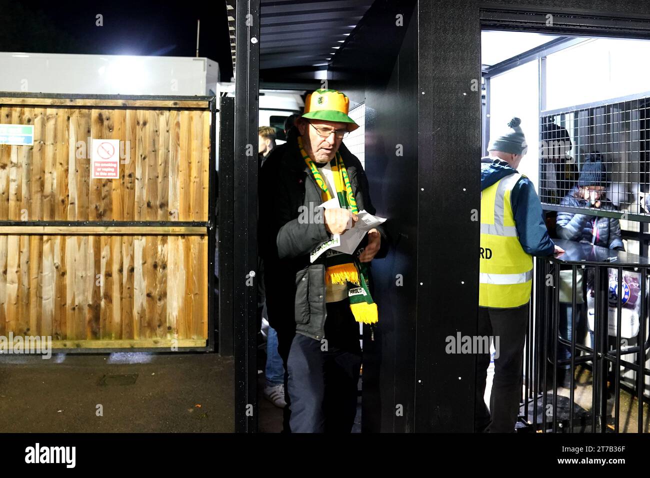 Horsham fans enter the ground ahead of the Emirates FA Cup first round ...
