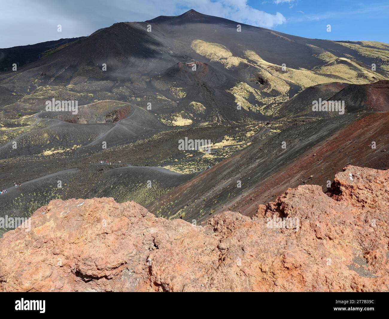 Mount Etna, stratovolcano, composite volcano, Sicily, Sicilia, Sizilien ...