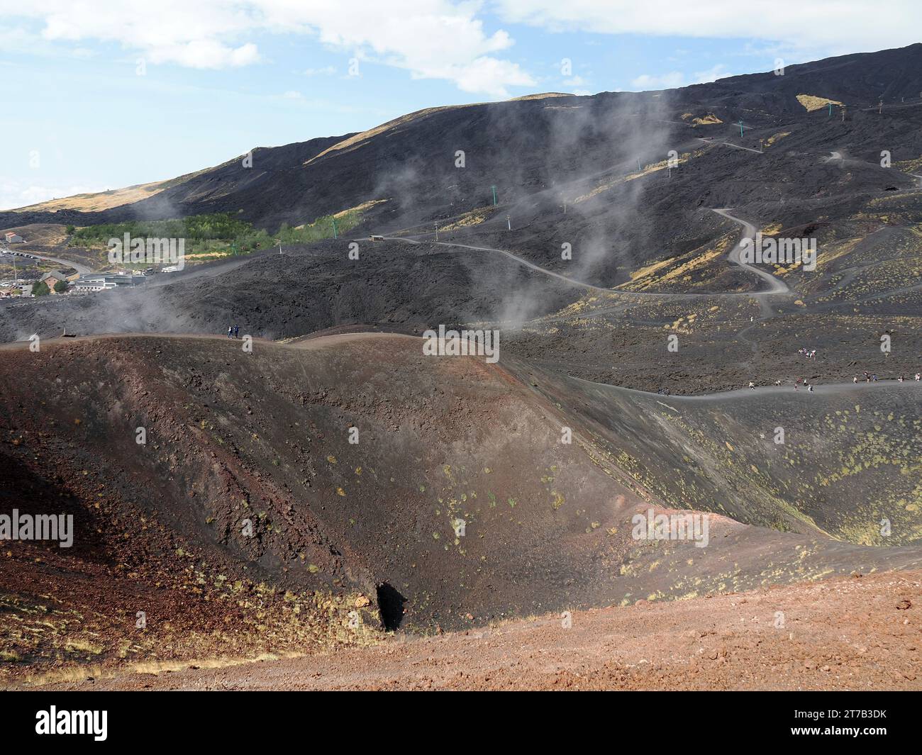 Mount Etna, stratovolcano, composite volcano, Sicily, Sicilia, Sizilien ...