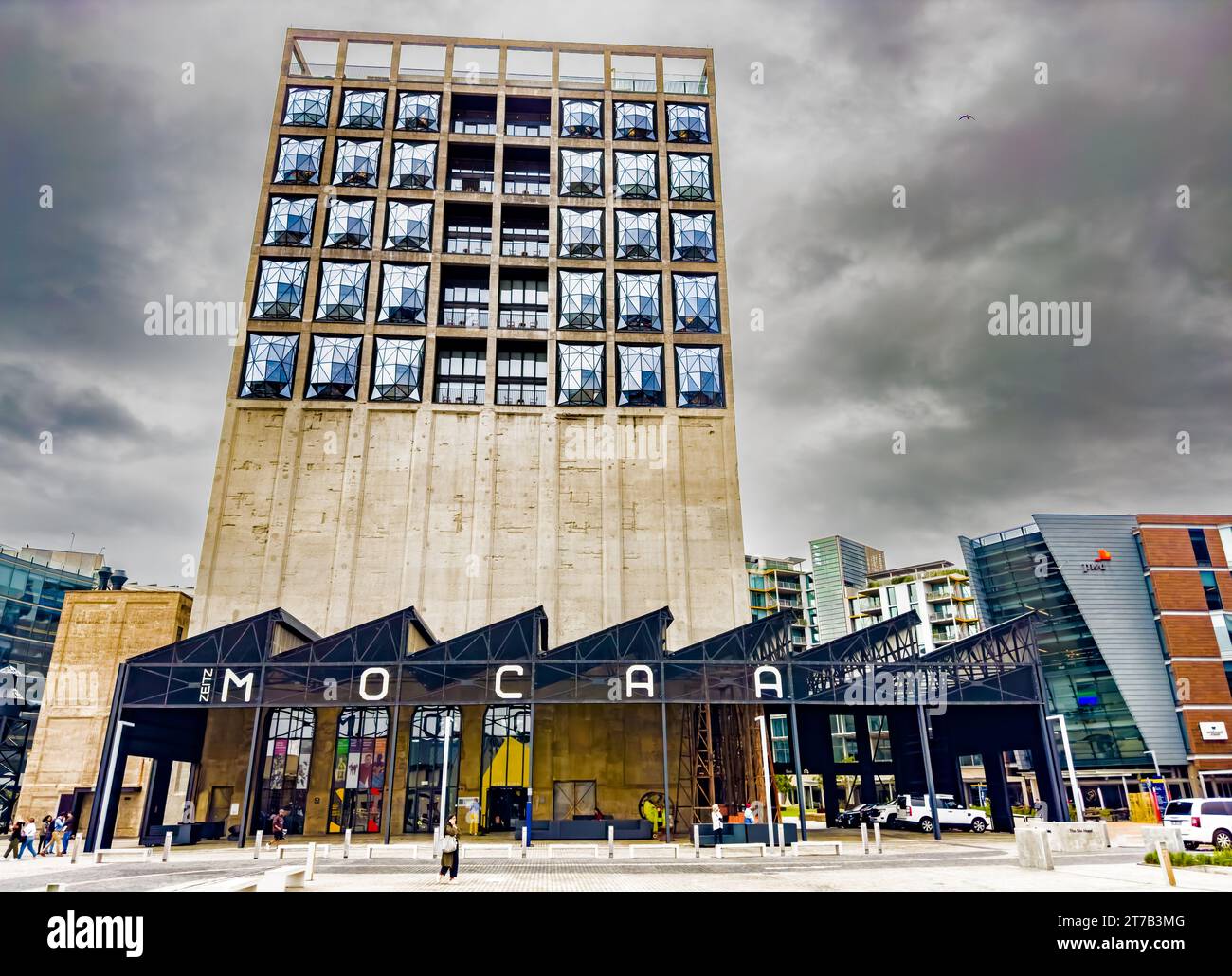 Cape Town, South Africa - March 8, 2023: Repurposed grain silo turned ...
