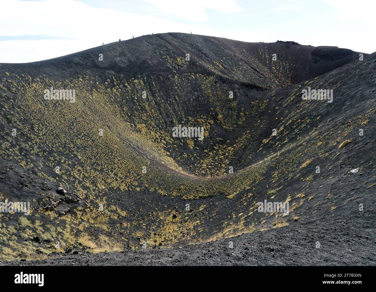 crater, Mount Etna, stratovolcano, composite volcano, Sicily, Sicilia ...