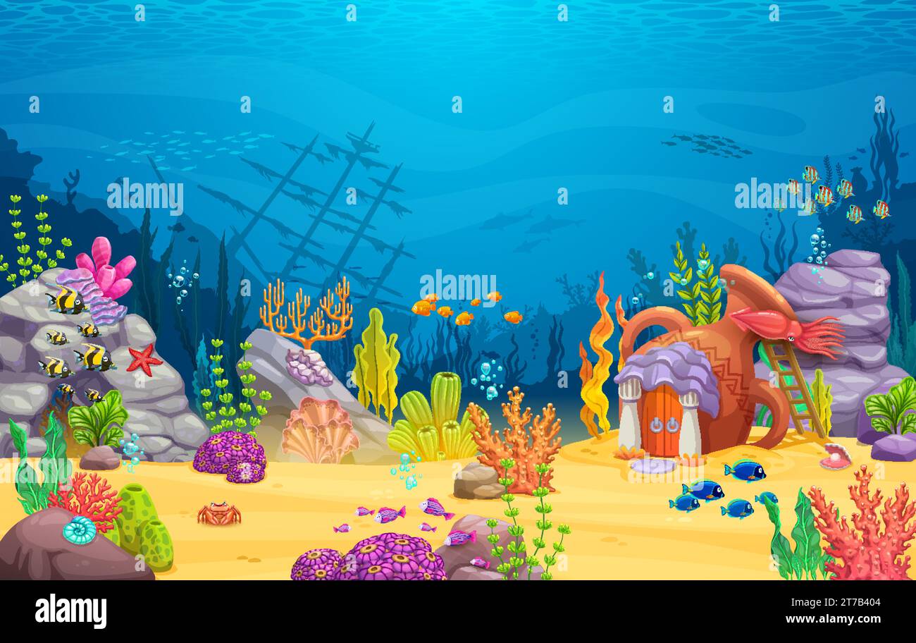 Underwater columns Stock Vector Images - Alamy