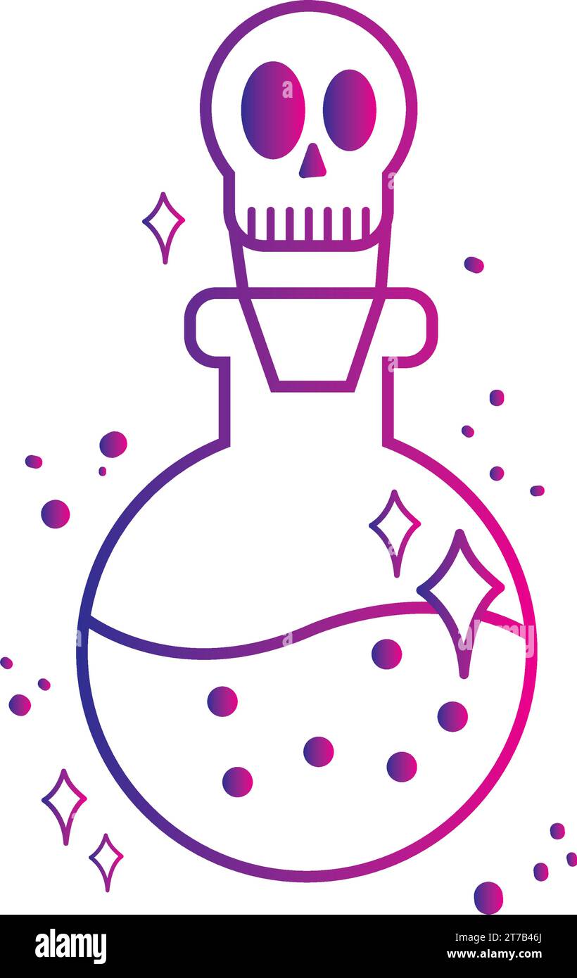 Isolated death potion on a bottle magic icon Vector Stock Vector Image ...