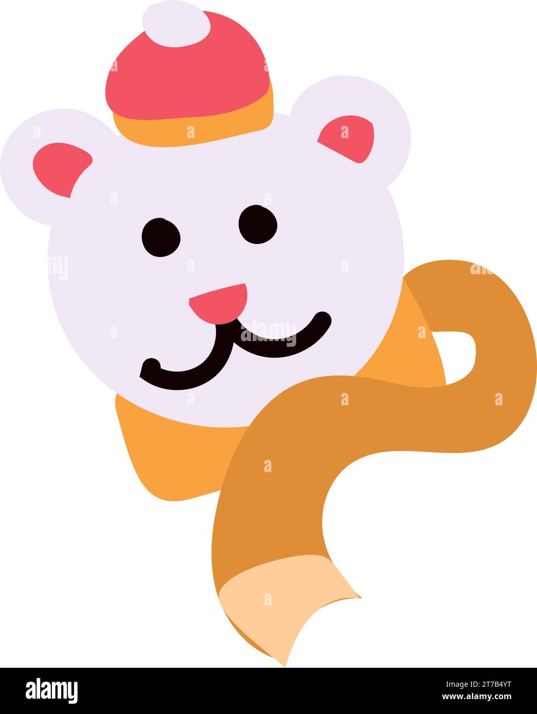 Isolated christmas polar bear avatar sketch icon Vector Stock Vector ...