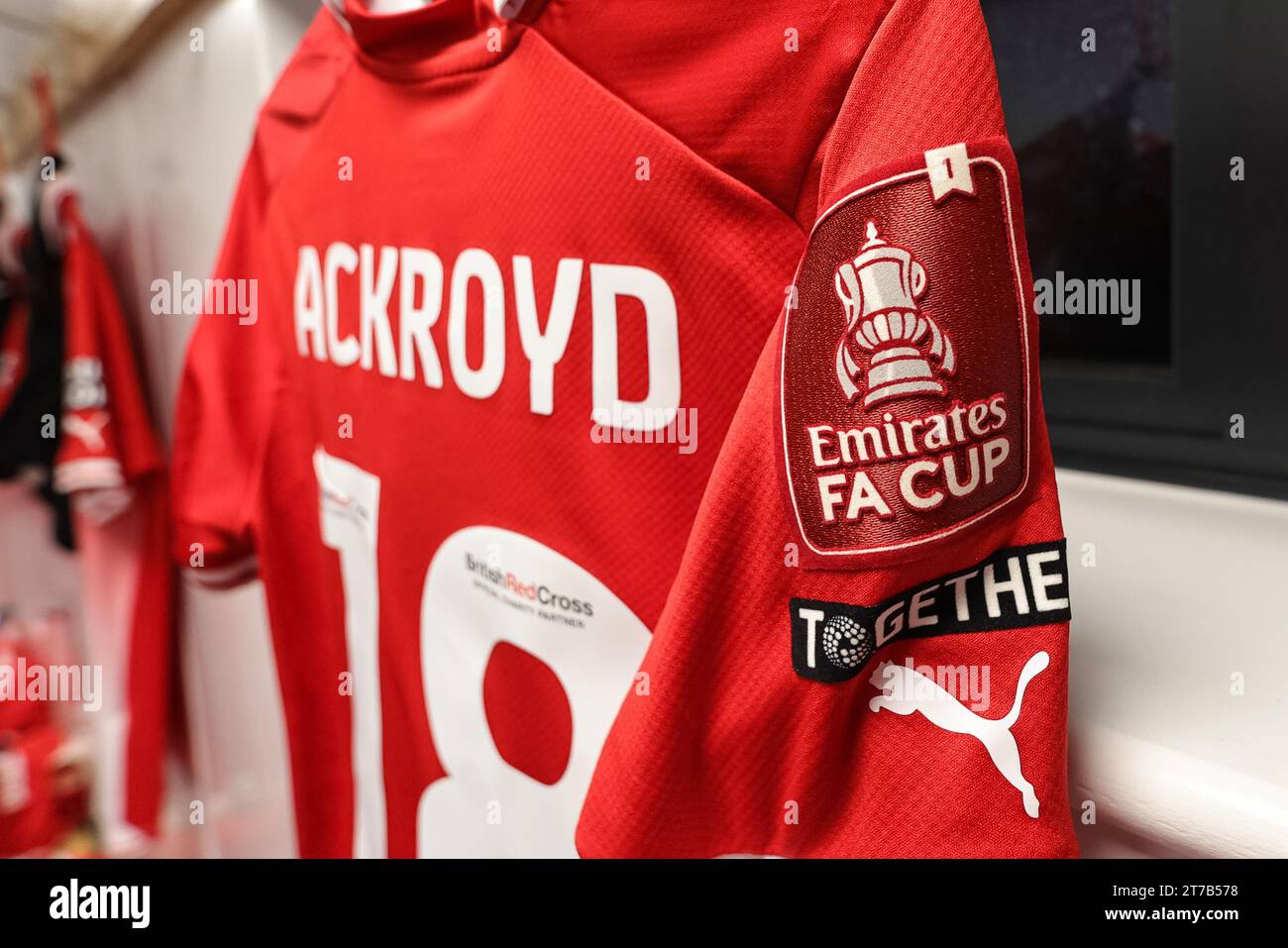 Joe Ackroyd #18 of Barnsley match shirt during the Emirates FA Cup ...