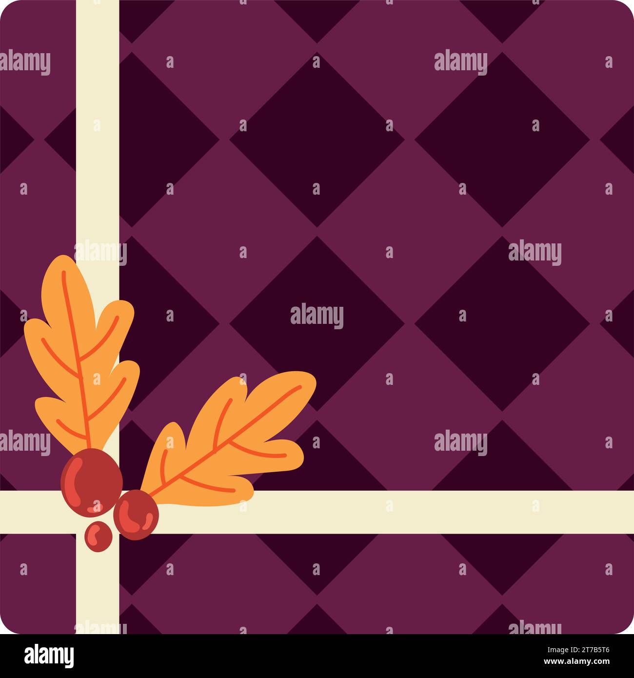 Top view of an isolated christmas present Vector illustration Stock ...