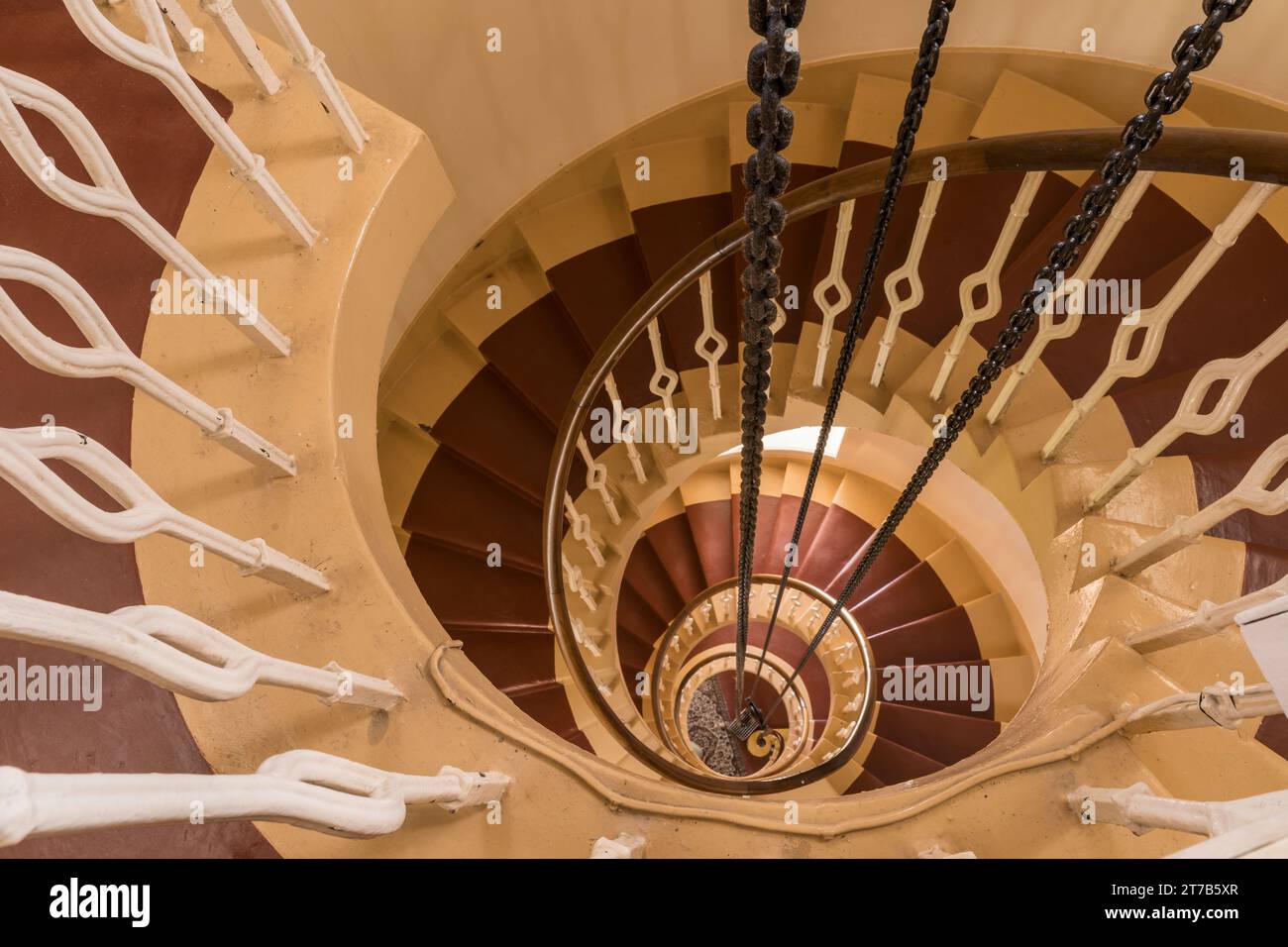 Spiral staircase in an lighthouse Stock Photo - Alamy