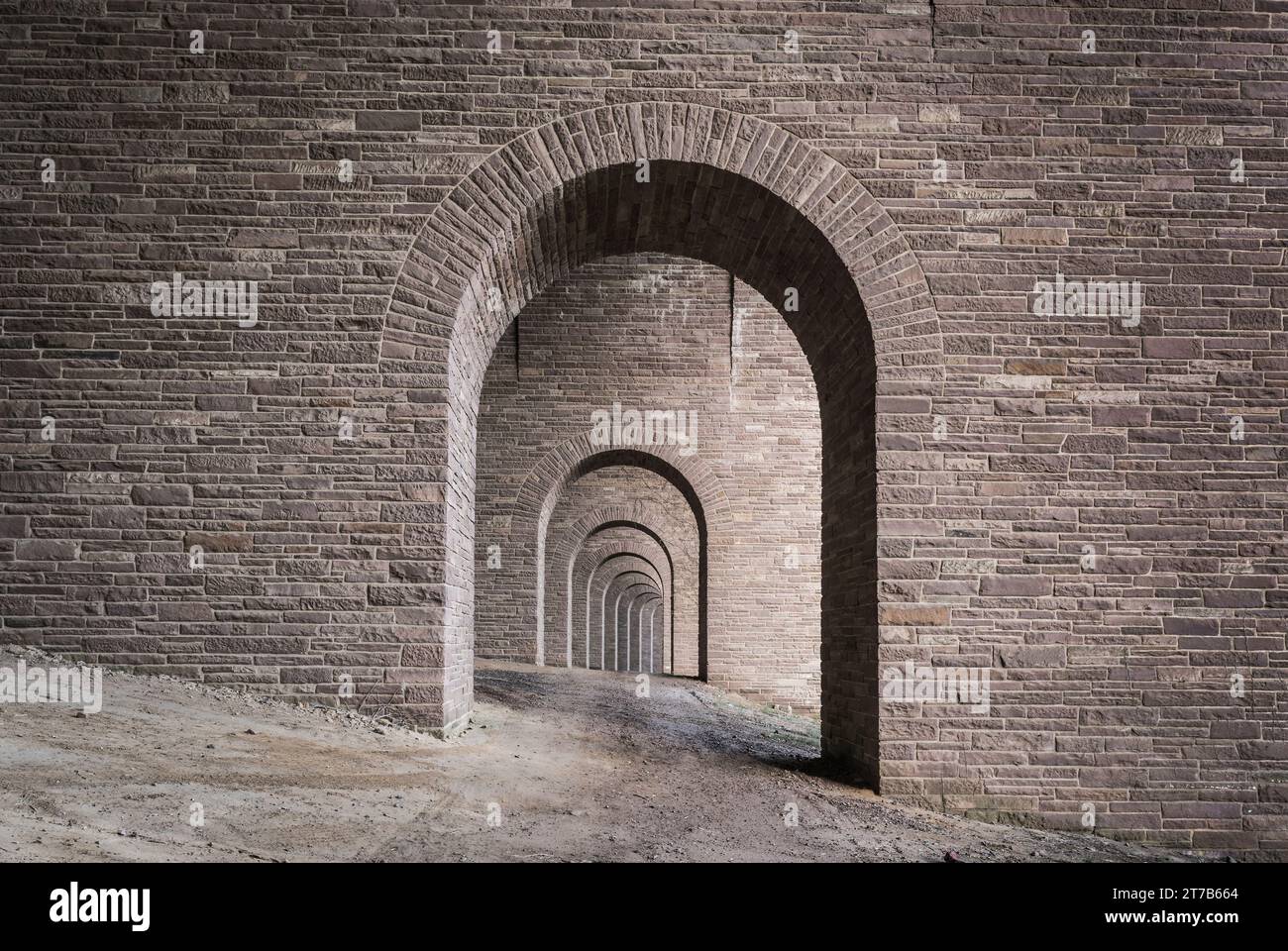 Pillars of a historic highway bridge Stock Photo - Alamy