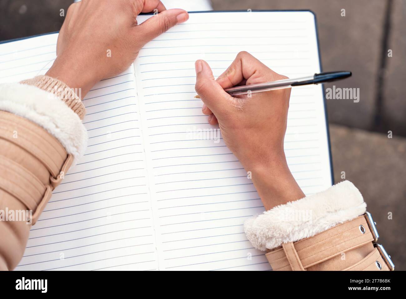 Person sad writing journal hi-res stock photography and images - Alamy