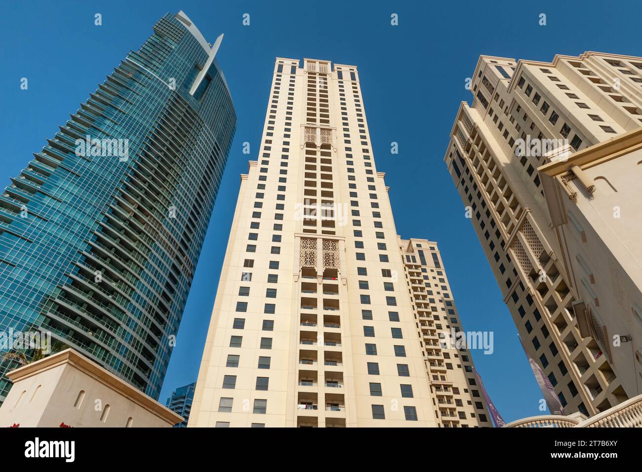 Dubai, United Arab Emirates. July 2nd 2019 Modern skyscraper apartment ...