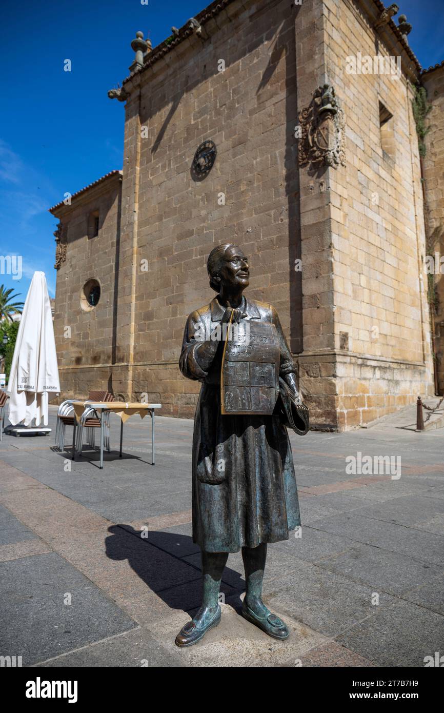Europe, Spain, Extremadura, Caceres, The Monument to Leoncia Gómez ...