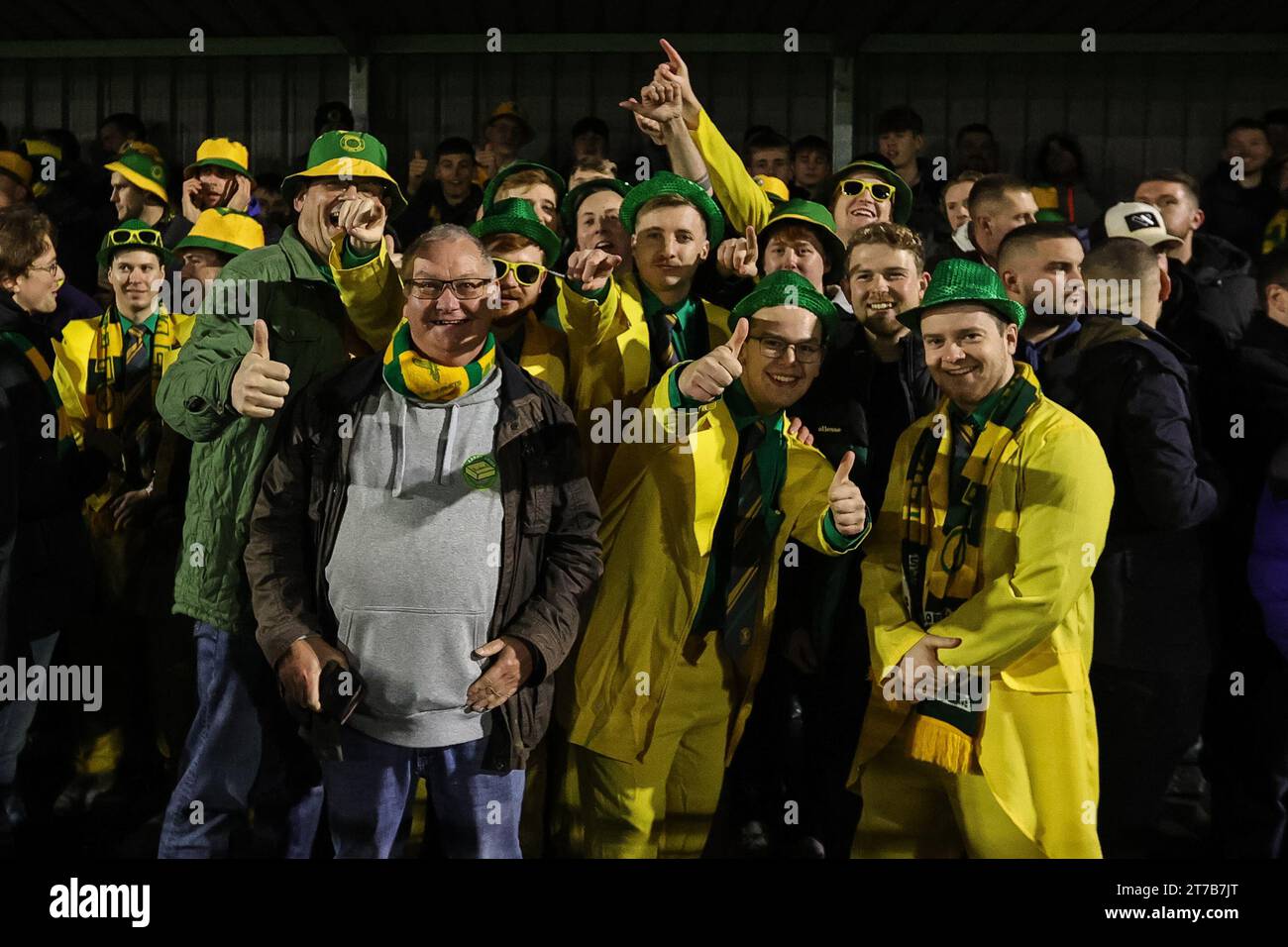 Horsham fans during the Emirates FA Cup match Horsham FC vs Barnsley at ...