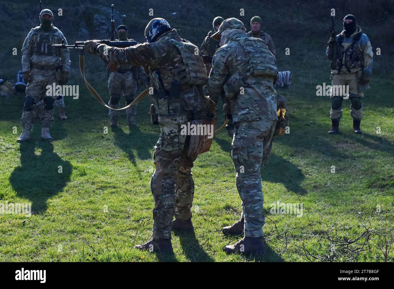 Ukrainian military instructors seen during the master-class for ...